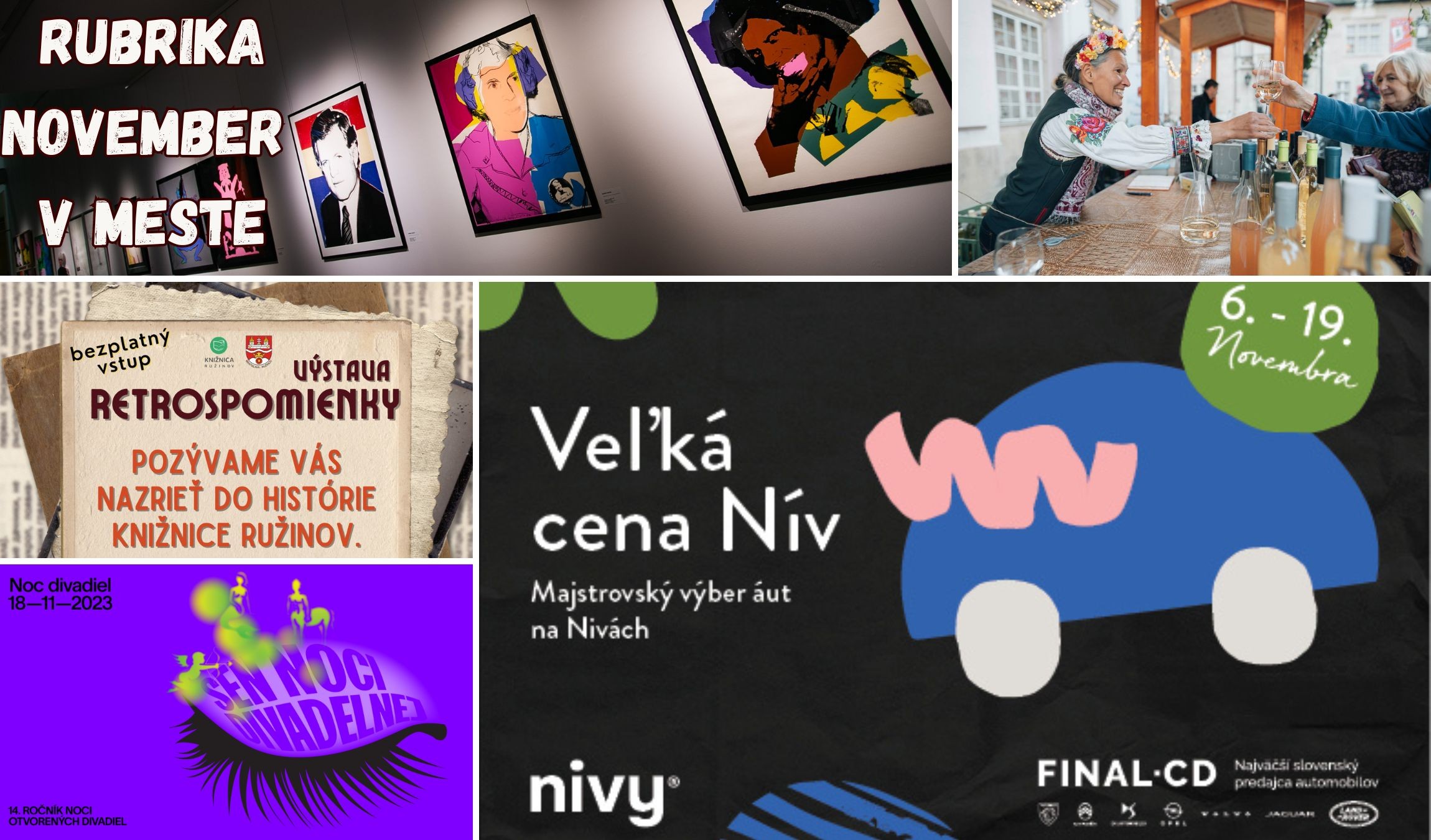 NOVEMBER V MESTE: Tipy na podujatia v Bratislave, ale aj v blízkom okolí | Kultúra ...
